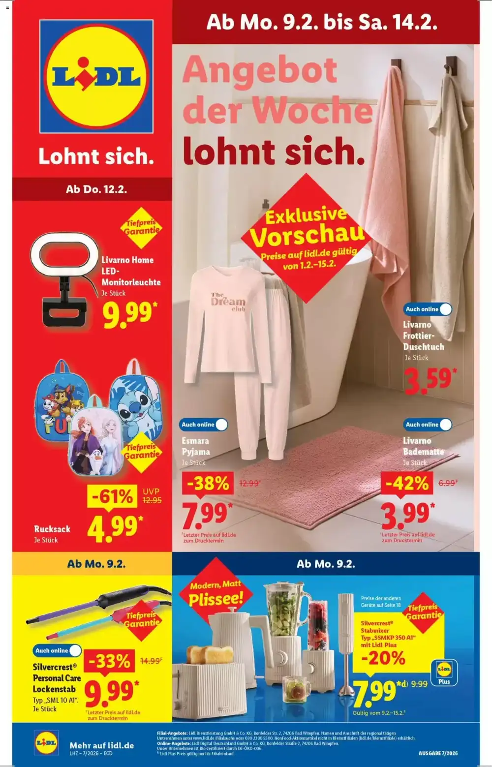 Lidl Prospekt (Gültig ab 09.02.2026) zum Blättern